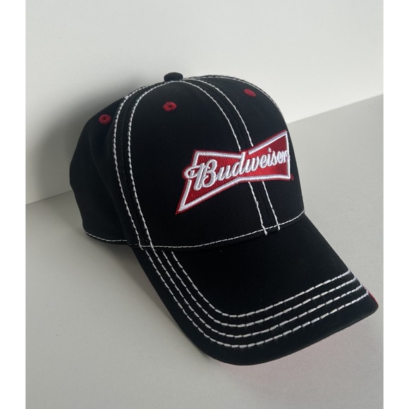 Budweiser | Accessories | New Budweiser Heavy Stitch Bud Beer Black Red ...